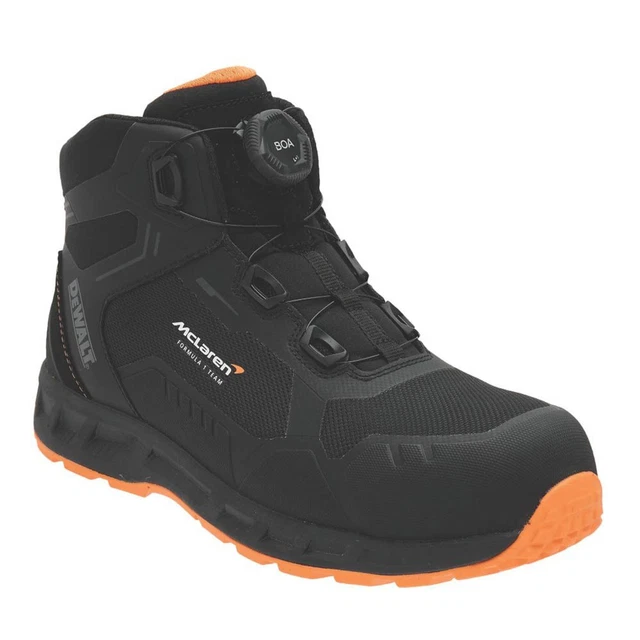 DEWALT MENS SAFETY Boots McLaren F1 Team Black Lightweight Metal Free ...