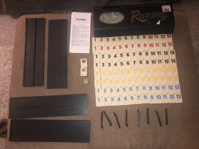 VINTAGE RUMMY TILE Game black Case Complete Set $50.00 - PicClick CA