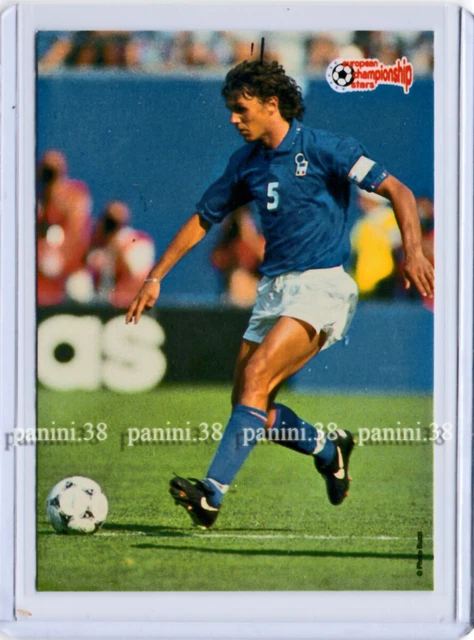 RARE !! CARD PAOLO MALDINI "EUROPEAN CHAMPIONSHIP STARS 1996" Panini ...