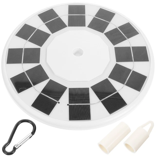 128 LED SOLAR Power Flag Pole Lights Weatherproof Flagpole Downlight ...