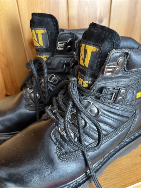 CAT CATERPILLAR HIDDEN TRACKS vintage 1190,s CLACK LEATHER Boots SIZE 3 ...