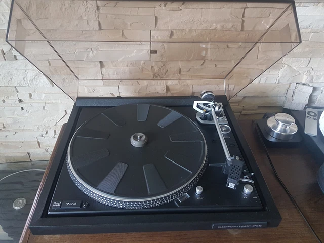 VINTAGE DUAL CS 704 Plattenspieler Turntable mit Stroboskop + SHURE V15 ...