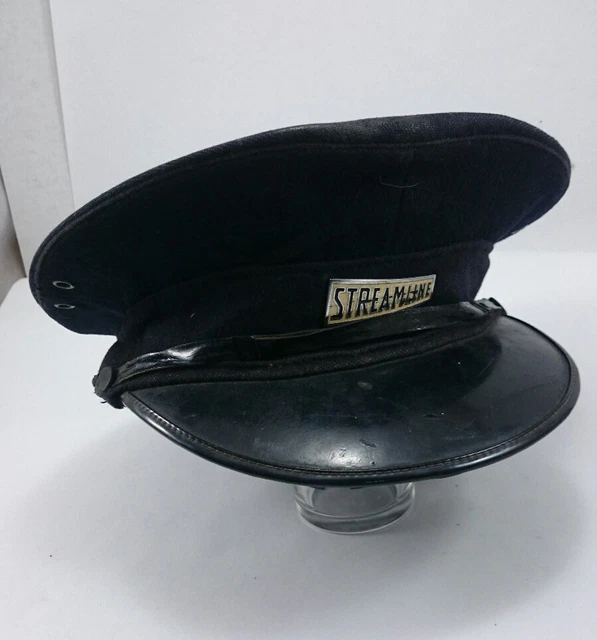 STREAMLINE COACH BUS Conductor Cap England Vintage Collectible Black ...
