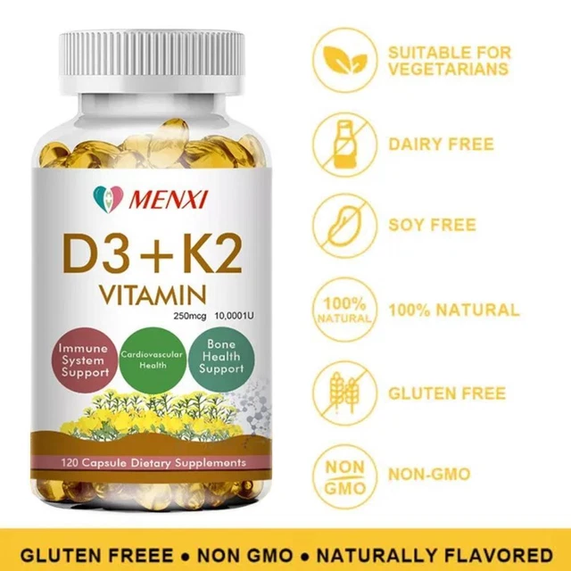 VITAMIN D3 10000 IU + K2 MK7 250mcg tablets Immune support strongBones ...