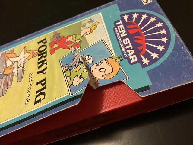 VINTAGE COLLECTABLE PORKY Pig And Friends VHS Video Tape Ten Star ...