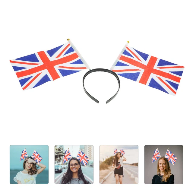 2 PACK HEADBANDS British Flag Union Jack Funny Celebration Headdresses ...