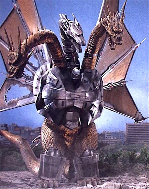 1991’S GODZILLA VS. KING GHIDORAH damaged Mecha-King Ghidorah color ...