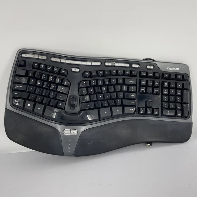 MICROSOFT NATURAL ERGONOMIC USB Keyboard 4000 Model 1048 Tested Working ...