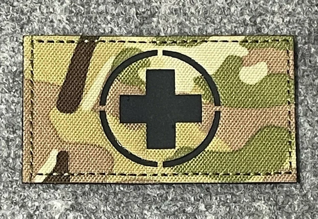 MULTICAM MEDIC CROSS Laser Cut IR Style Reflective Morale Patch for ...