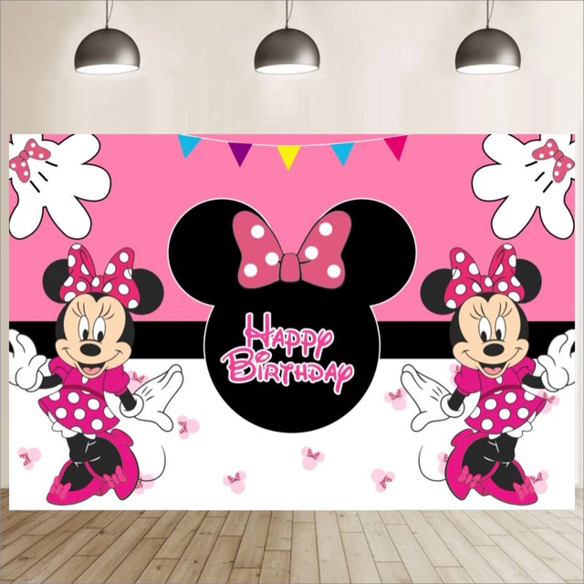 MINNIE MOUSE BACKDROP Girls Birthday Party Photo Background Supplies ...