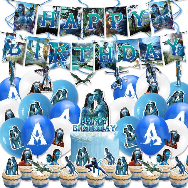 KIDS MOVIE AVATAR Balloons Birthday Banner Cake Toppers Party Supplies ...