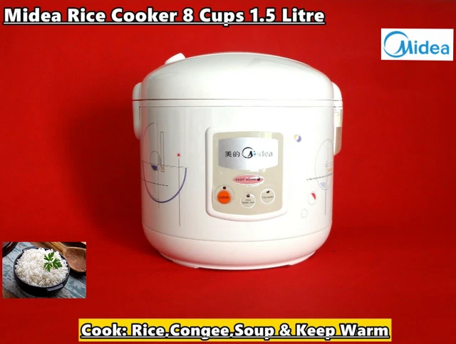 MIDEA DELUXE LOGIC Multi-Function Rice Cooker Rice Congee Soup (8 Cups ...