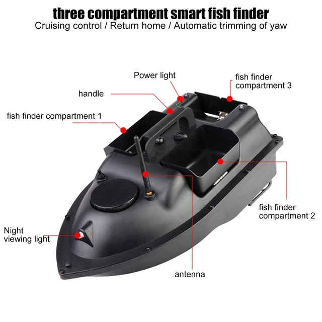 TWOHAND INTELLIGENT REMOTE Control Fish Feeder 500m GPS Location ...