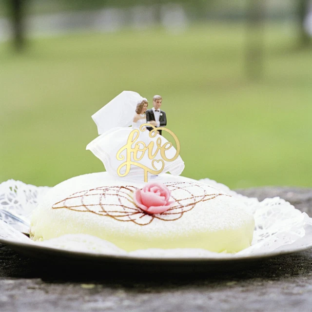 GÂTEAU TOPPER MARIAGE Thème Gâteau Drapeau Amour Thème Dessert EUR 5,58 - PicClick FR