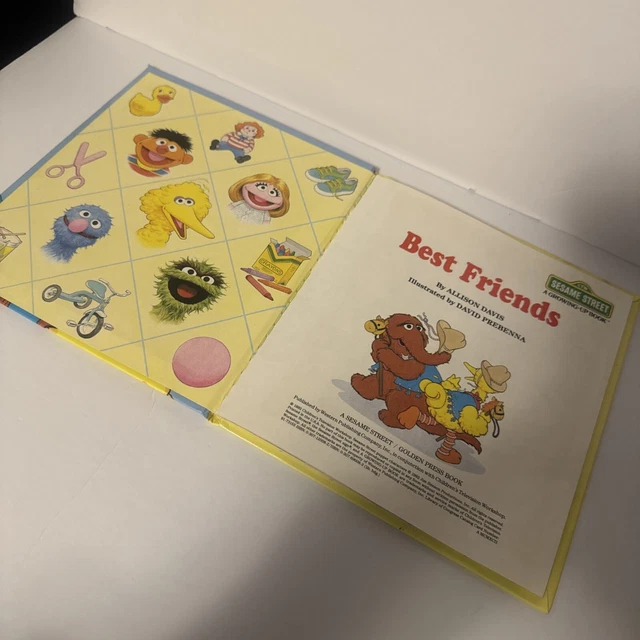 SESAME STREET BEST FRIENDS A GROWING BOOK 1992 Big Bird Snuffleupagus ...