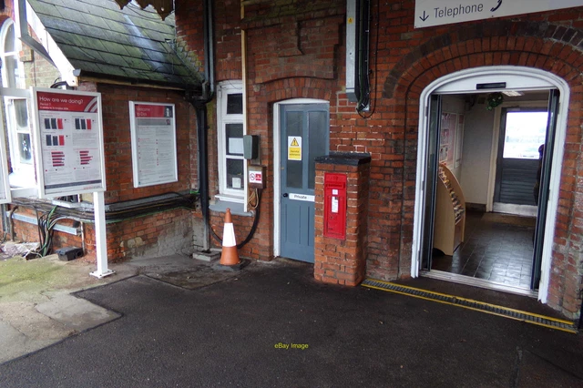 PHOTO 6X4 RAILWAY Station Victorian Postbox Diss At Diss Railway ...