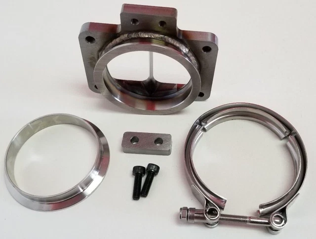 T6 DIVISÉ TURBO 'Entrée Bride Pour 3.5 " Vband Adaptateur Kit Tab S400 ...