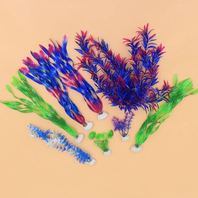 8PC PIANTA SUBACQUEA artificiale marina Pianta finta ecologica ...