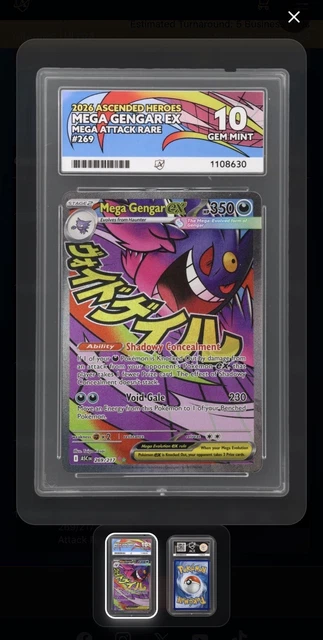 POKÉMON TCG MEGA Gengar Ex 269/217 Ascended Heroes Mega Attack Rare ACE ...
