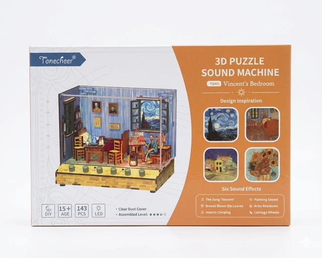 DIY MINIATURE MODEL House 3D Puzzle - Vincent Van Gogh With Music ...