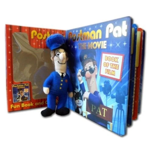 NEW IN BOX - POSTMAN PAT the movie PLUSH of PAT and BOARD BOOK £16.95 ...