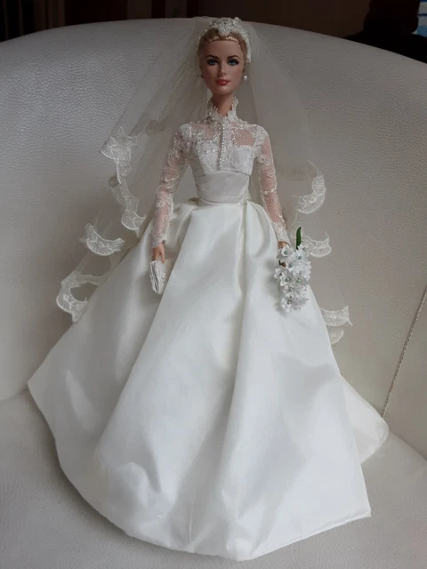 BARBIE GRACE KELLY Bride Doll Gold Label Silkstone 2011 Mattel T7942 ...