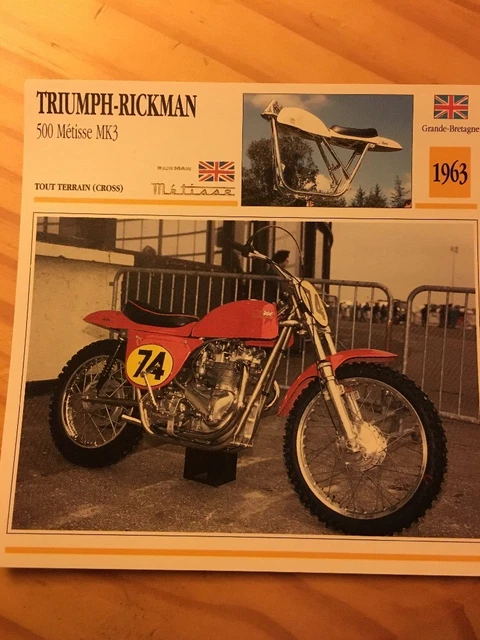 TRIUMPH RICKMAN 500 Métisse MK3 1963 Carta Moto Collezione Atlas UK EUR ...
