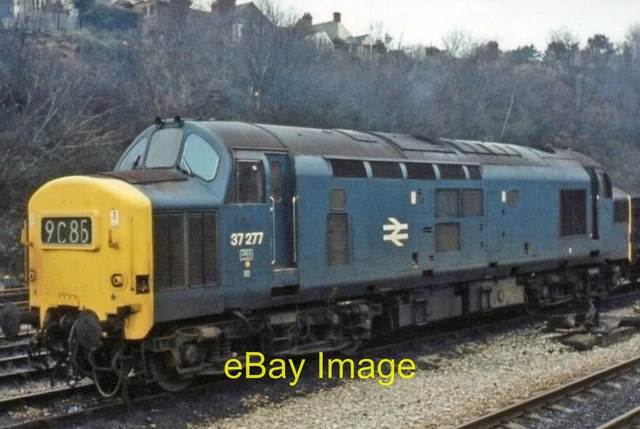 PHOTO RAILWAY 6X4 Class 37 37277 Light Engine Radyr 15/2/75 £2.00 ...
