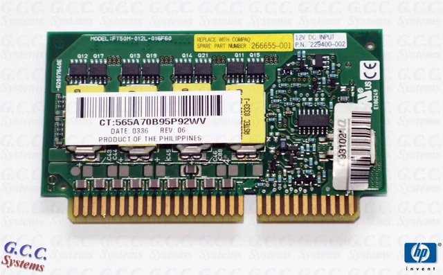 MODULE RÉGULATEUR DE tension HP 266655-001 Proliant DL580 G2 ML570 G2 ...