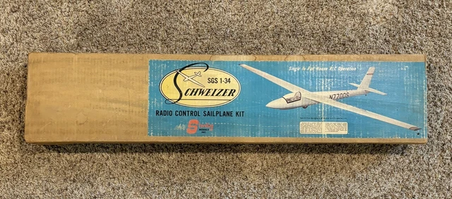 KIT PLANEUR BALSA Suisse Sgs 1-34 R/C Fs26 Modèles Sterling EUR 279,59 ...