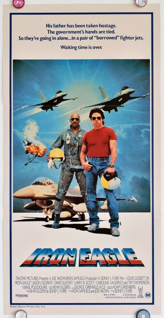 IRON EAGLE ORIGINAL 1986 Australian cinema daybill movie poster RARE ...