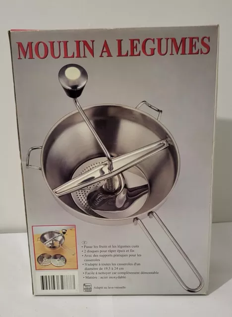 MOULIN A LEGUMES Inox Type Moulinex Passier Muhler Puree Soupe Compote ...