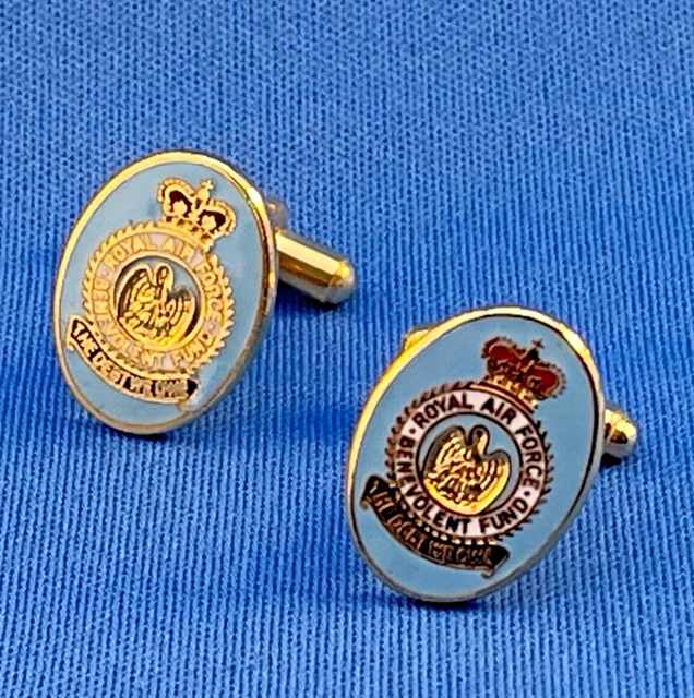 VINTAGE R.A.F. ROYAL Airforce Benevolent Fund Enamel Cufflinks £25.00 ...