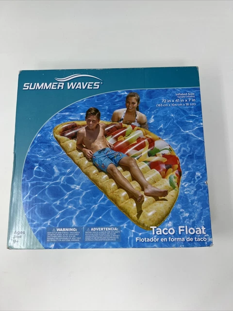 TACO FLOAT SUMMER waves 72 × 41 × 7 in £24.08 - PicClick UK