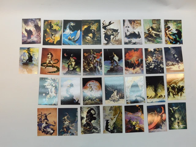 RARE! FRANK FRAZETTA Fantasy art trading cards (1991) Lot of 29, See ...