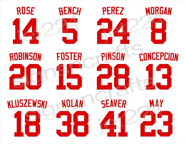 CINCINNATI REDS STICKER DECAL 70s Rose Morgan Bench Perez Foster May ...