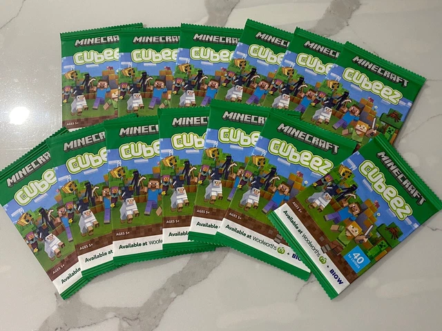 NEW MINECRAFT CUBEEZ 2025 Woolworths x13 Unopened Packs $20.00 ...