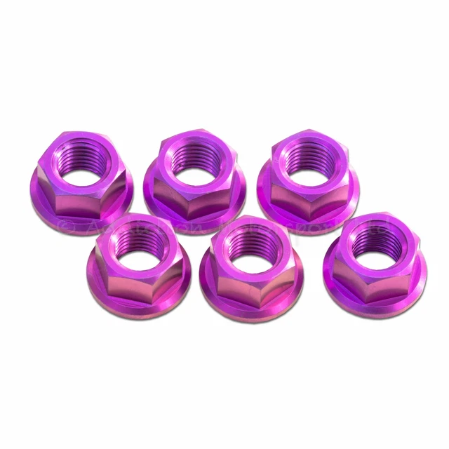 6 X ÉCROUS de pignon arrière en titane violet Yamaha YZF R1 1998-2014 M10x 1,25 EUR 41,37 ...