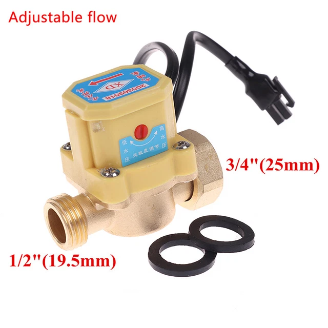 1/2 TO 3/4 Thread Connector Booster pump Automatic Water Flow Sensor ...