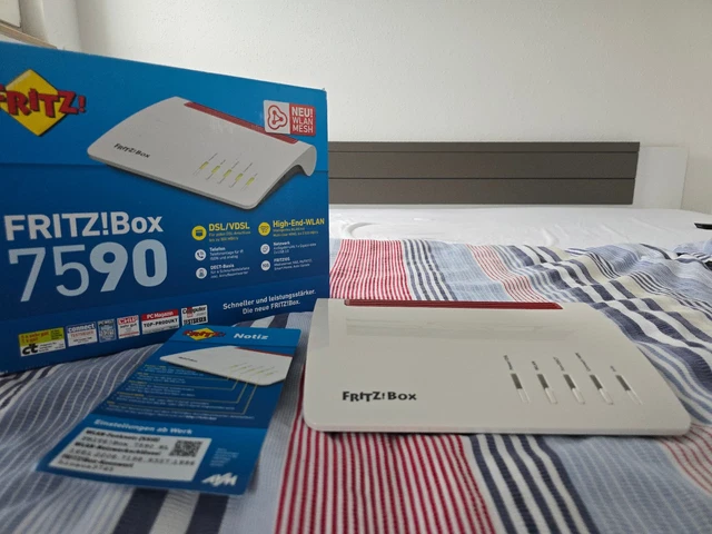 AVM FRITZ!BOX 7590 WLAN Router mit Modem - Weiß EUR 30,50 - PicClick DE