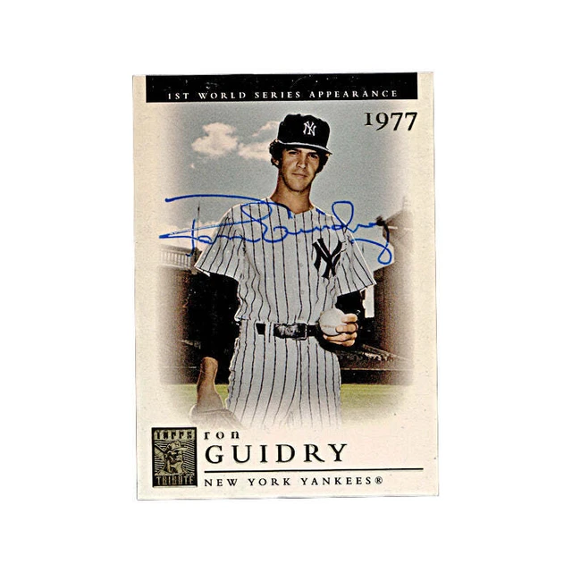 2003 TOPPS TRIBUTE Ron Guidry autografo firmato auto firma New York ...