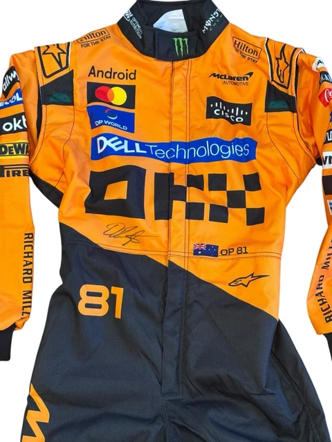 OSCAR PIASTRI SIGNED *McLaren 2025* F1 Formula One Full Length Suit COA ...