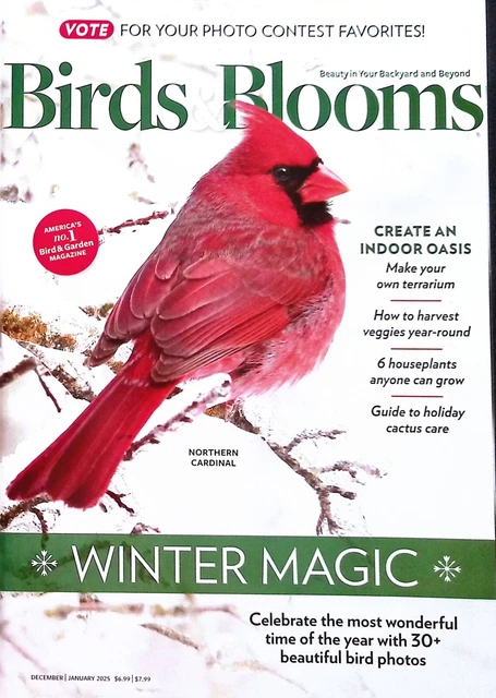 BIRDS & BLOOMS Magazine December 2024 January 2025 Northern Cardinal ...
