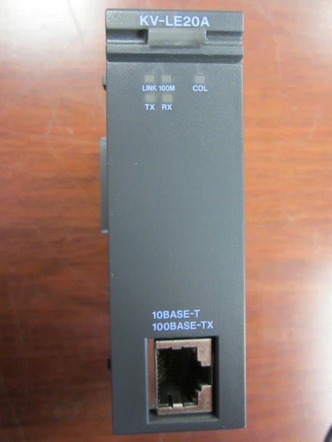 KEYENCE KV-LE20A 10 Base-T 100 Base-TX Ethernet PLC Controller Module EUR 81,52 - PicClick FR