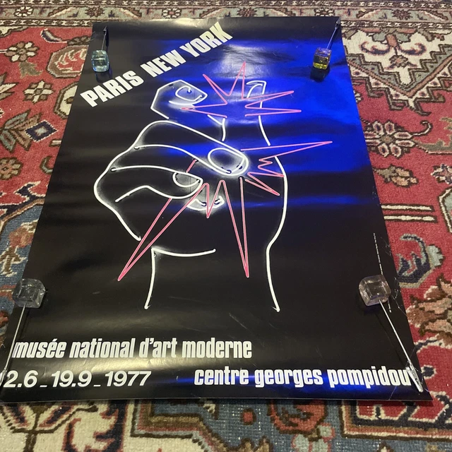 RAYSSE AFFICHE POSTER PARIS NEW YORK 1977 Centre POMPIDOU PARIS BE ...