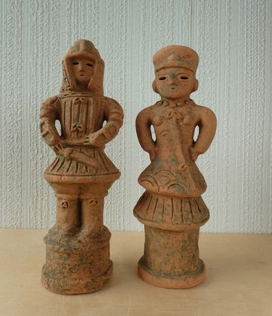 TERRACOTTA CLAY SOLDIER figure Haniwa replica Japanese ancient clay ...