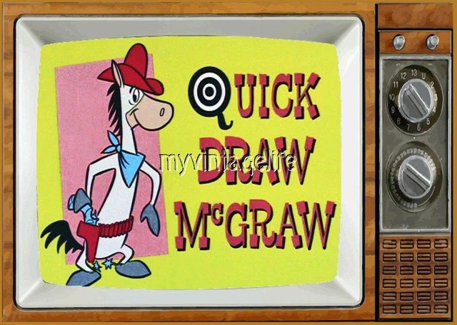 QUICK DRAW MCGRAW TV Fridge MAGNET 2" x 3" art SATURDAY MORNING ...