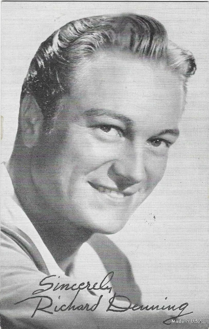 EXHIBIT CO. ARCADE ACTOR CARD 1950's RICHARD DENNING!! RARE, POPULAR ...
