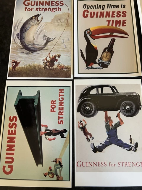 12 GUINNESS POSTCARDS Mayfair Of London With Permission From Guinness ...
