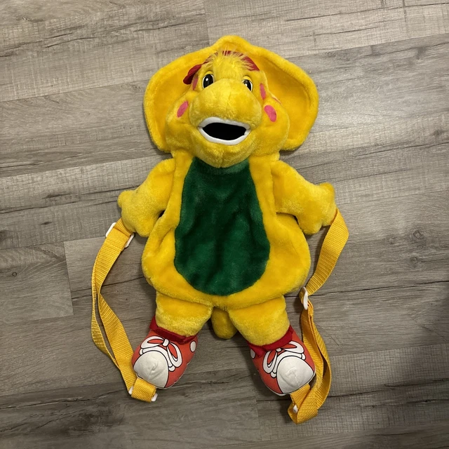 VINTAGE 90'S BARNEY & Friends BJ Plush Backpack 1997 Dinosaur Rucksack ...